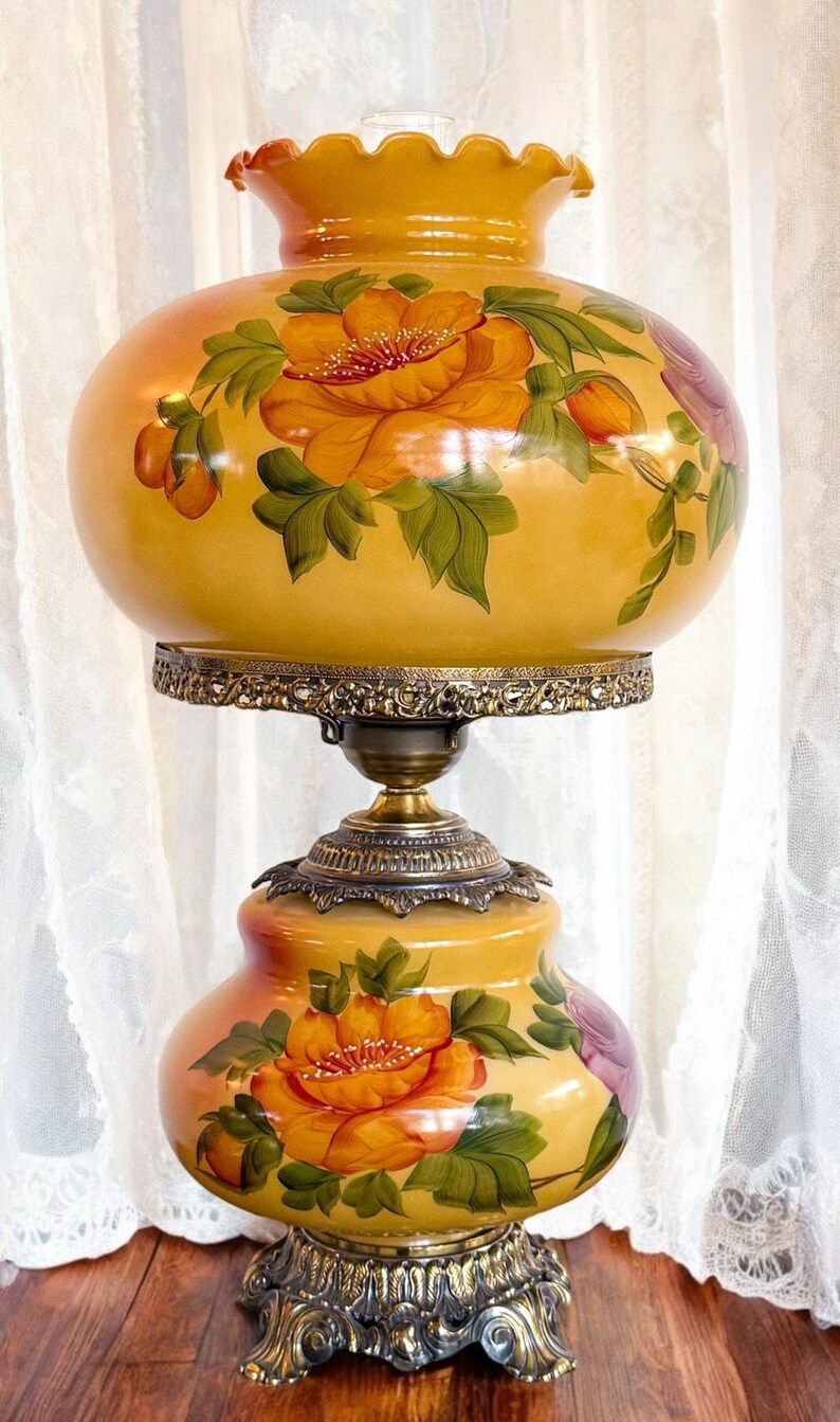 Vintage Extra Large Gone With the Wind Parlor/hurricane Lamp - Etsy