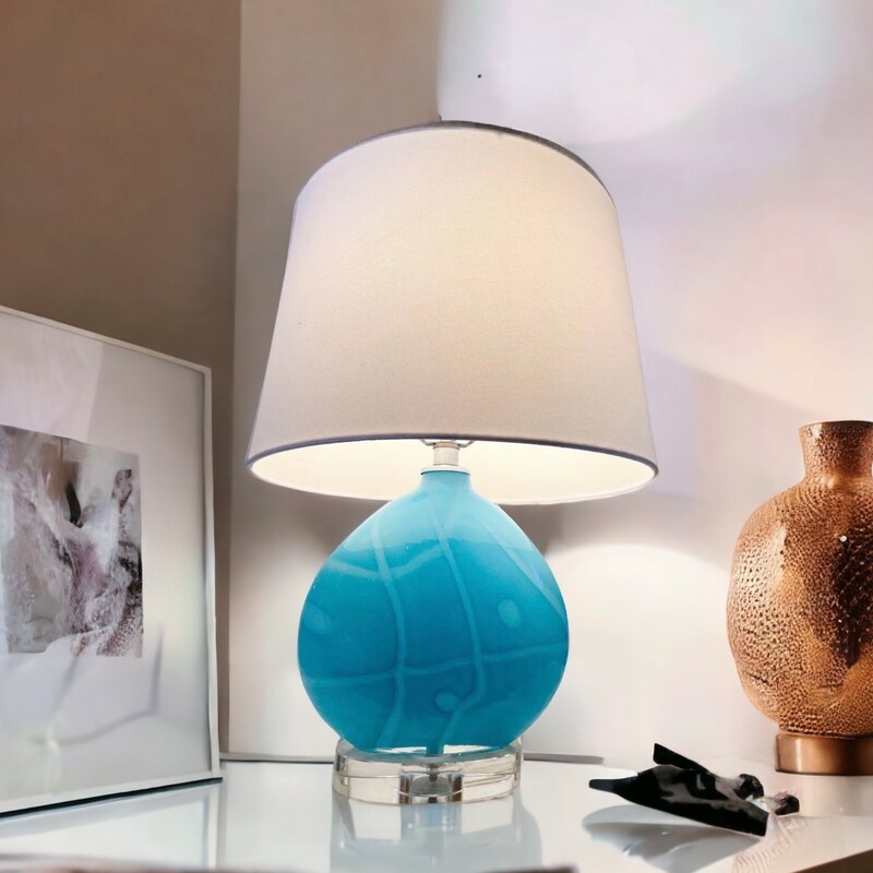 Blue Table Lamp - Etsy