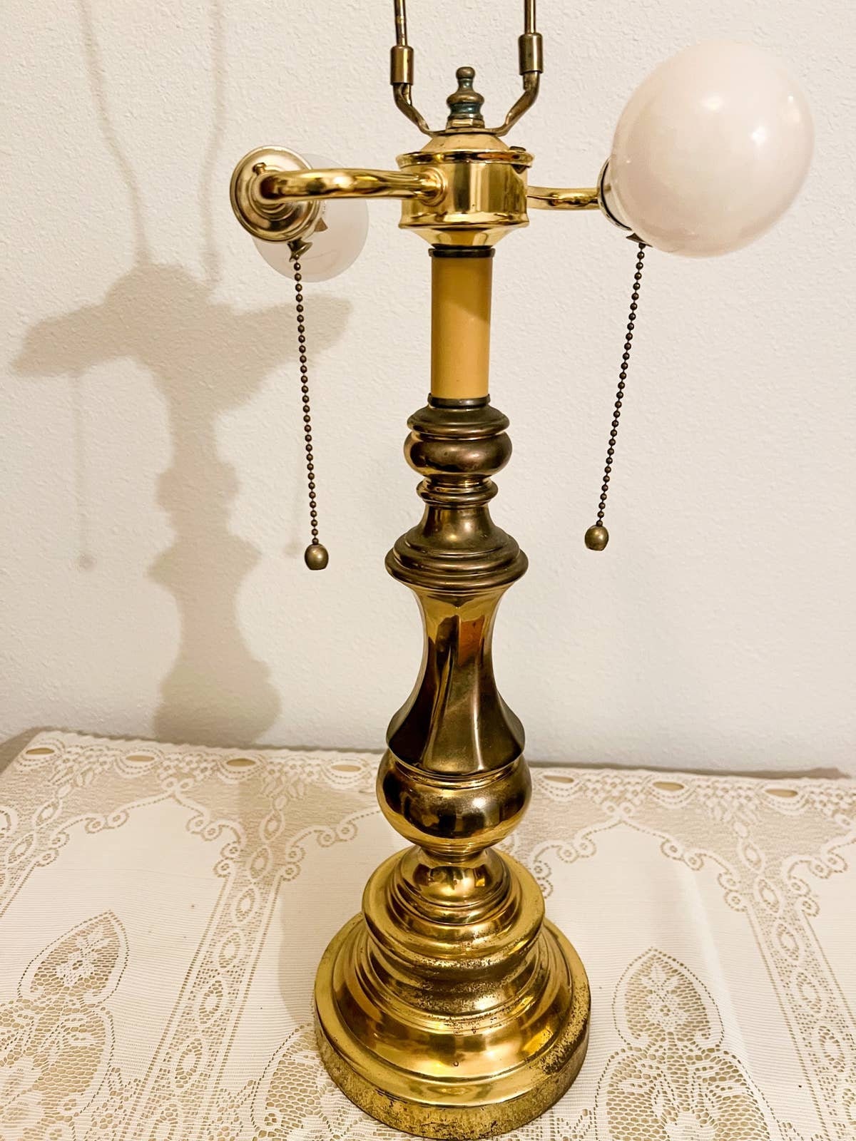 Double Socket Pull Chain Lamp With Victorian Lampshade - Etsy