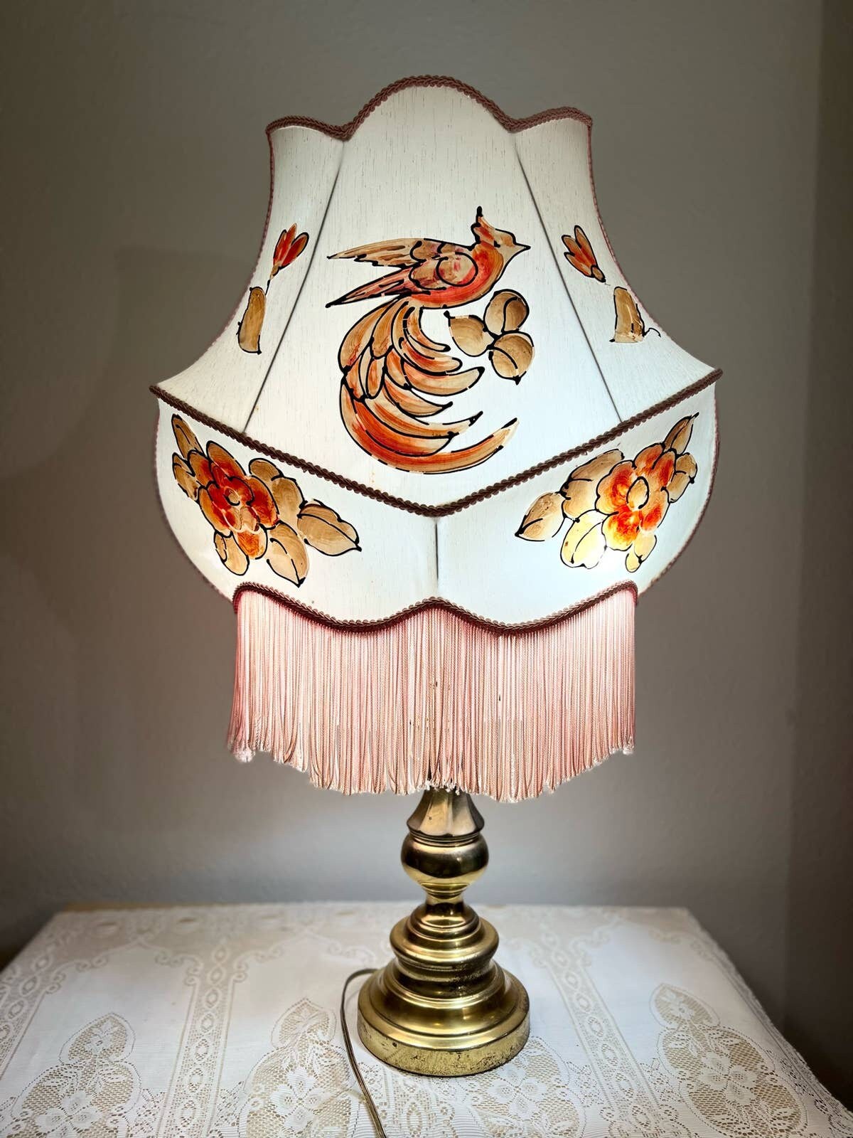 Double Socket Pull Chain Lamp With Victorian Lampshade - Etsy