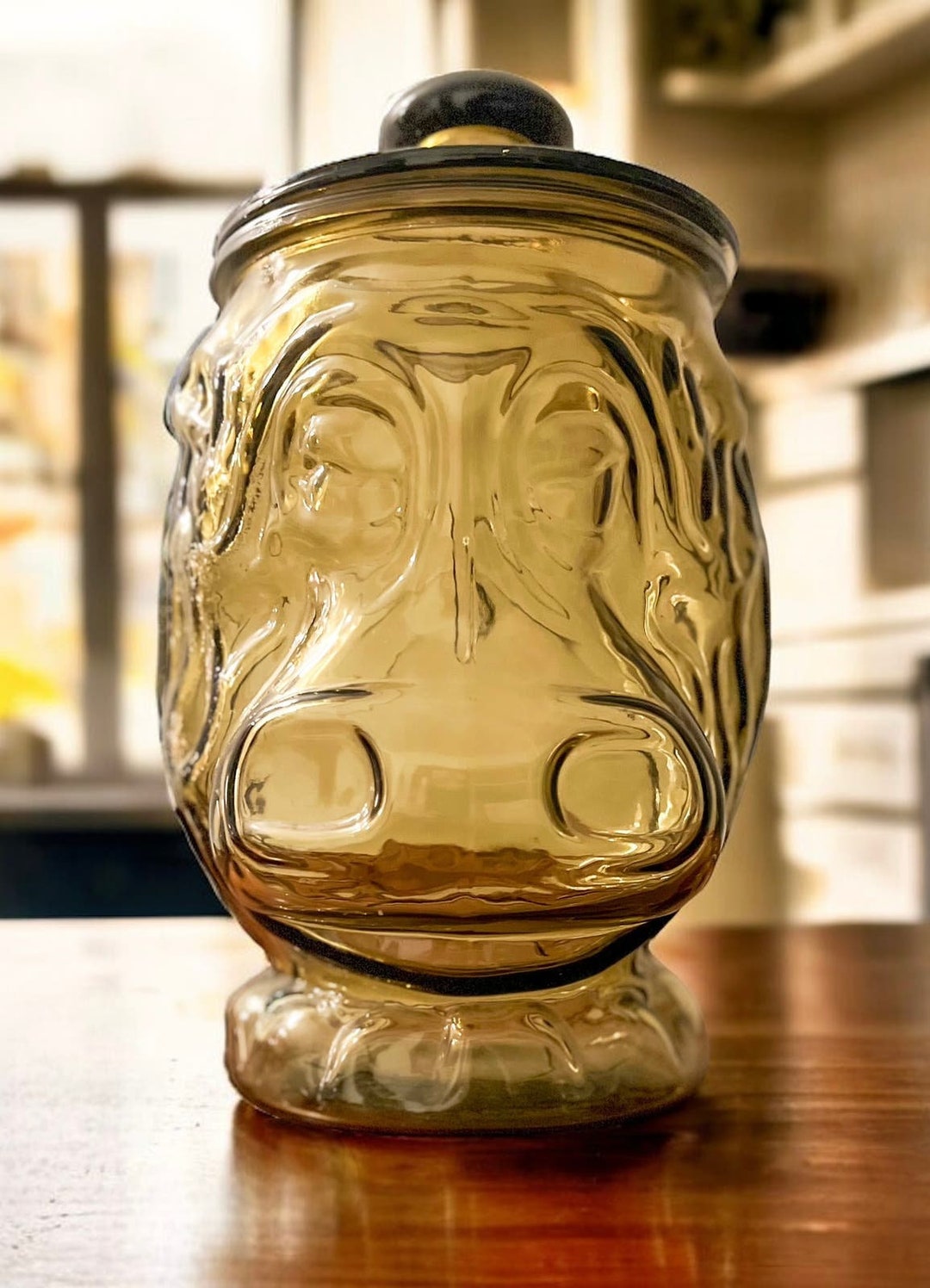 Vintage Libbey Big Tops Circus Glass Hippo Cookie Jar - Etsy