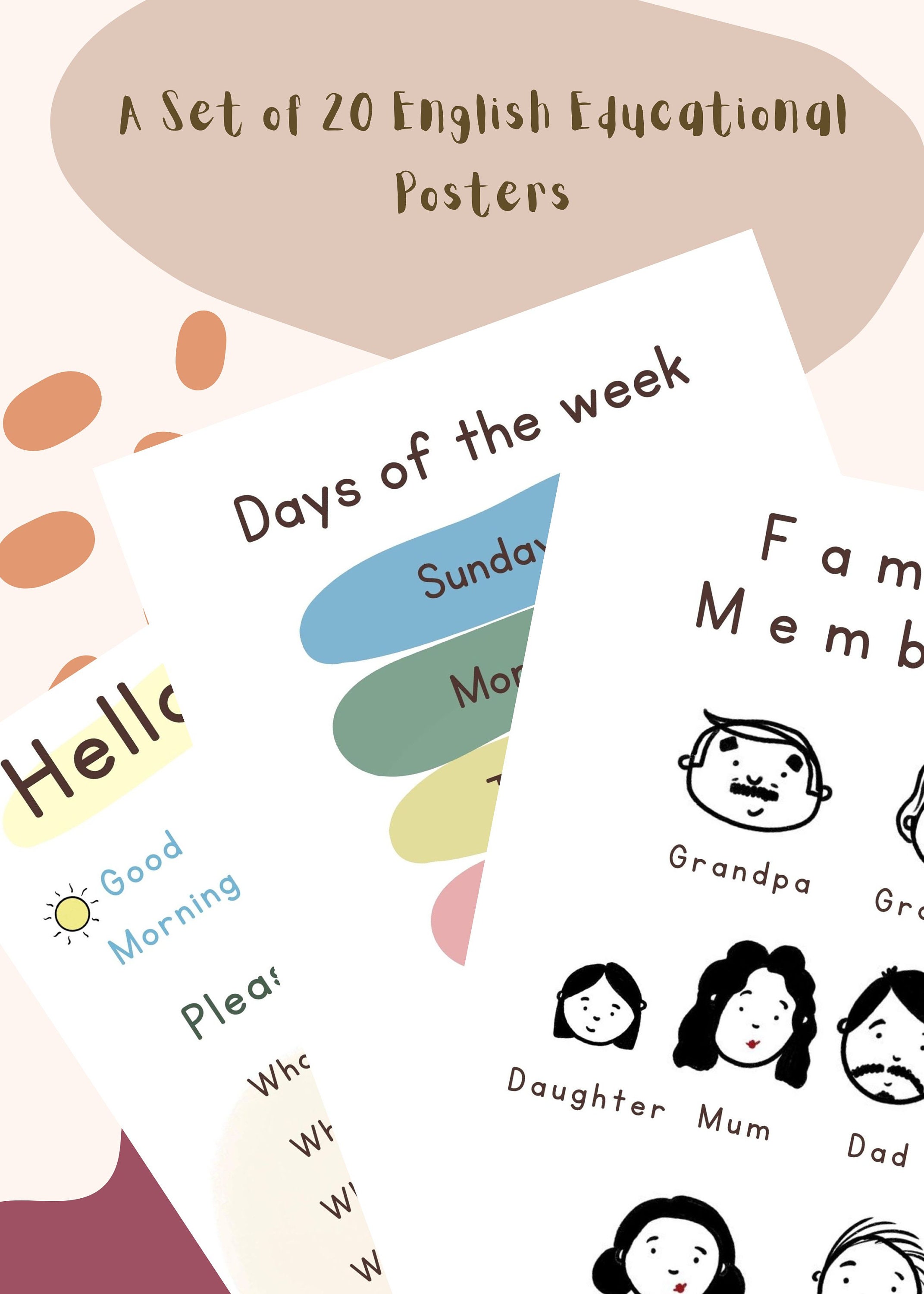 Educational Printable Poster for Kids Educational Wall Art - Etsy Canada