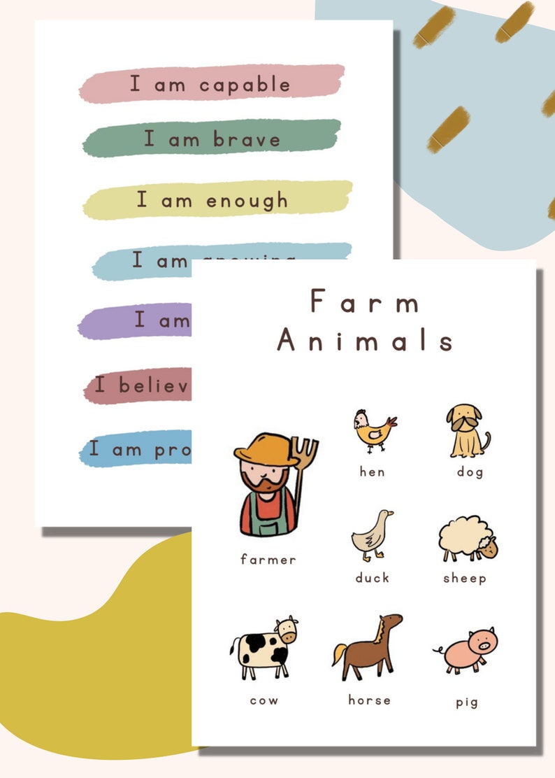 Educational Printable Poster for Kids, Educational Wall Art, Montessori ...