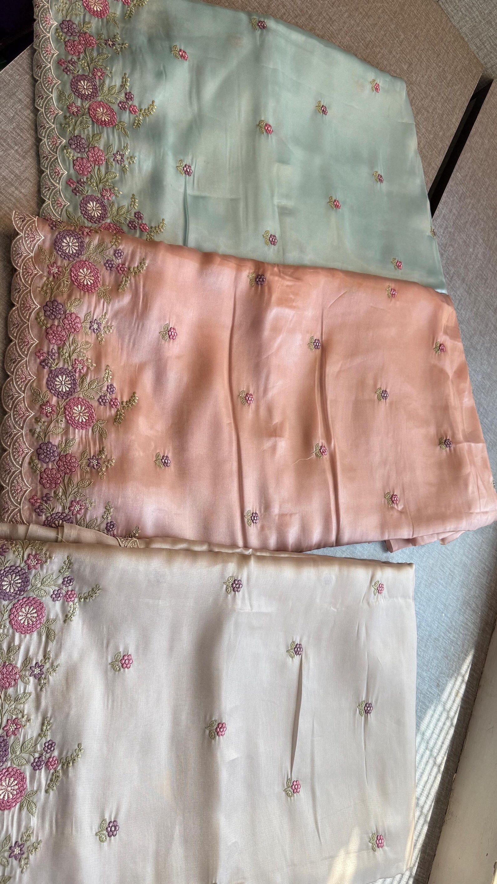 Pure Soft Tissue Saree With Multi Thread Embroidery - Etsy