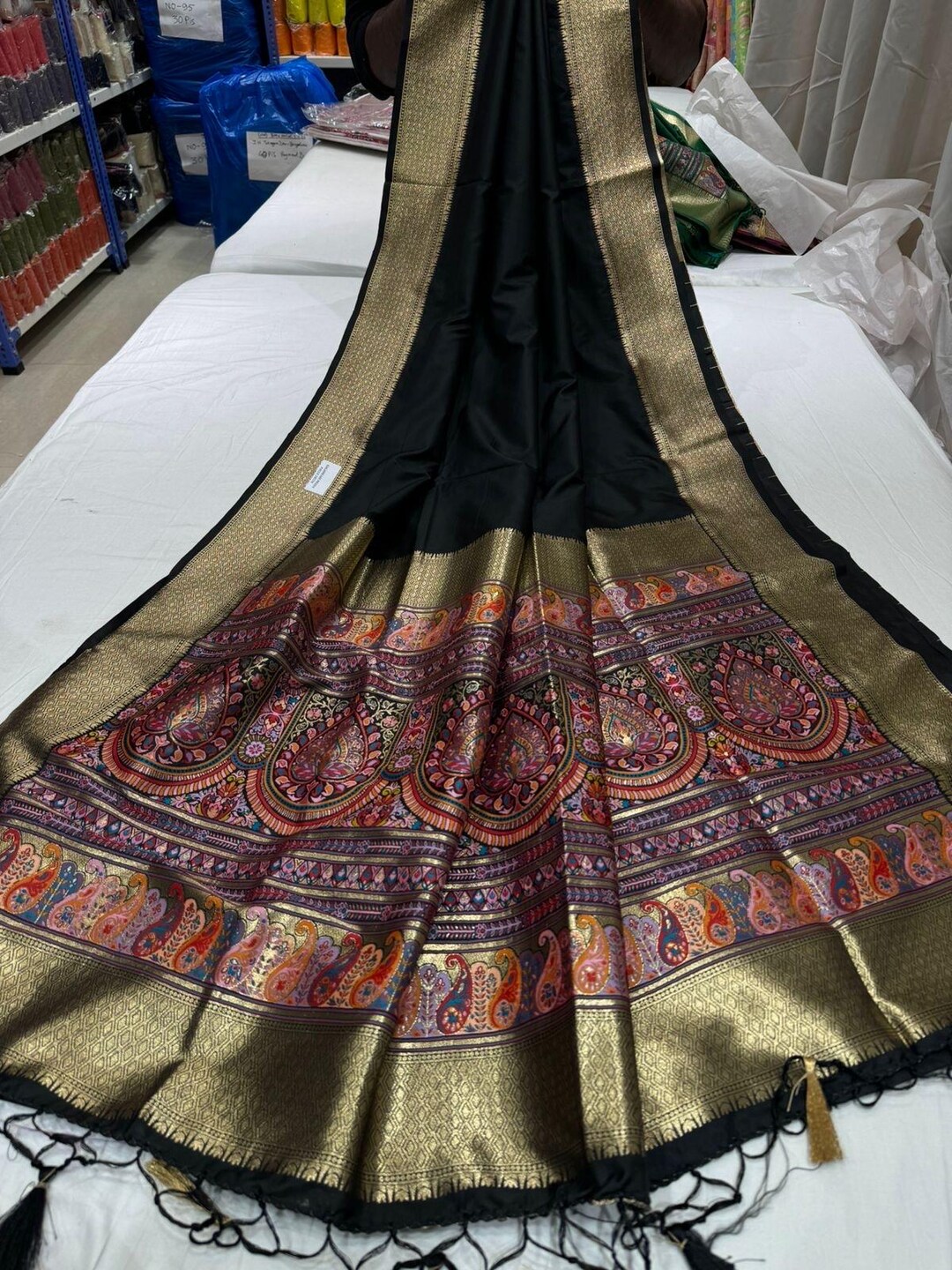 Soft Silk Pathani Sarees and Pashmina Weaving Pallu With Blouses - Etsy