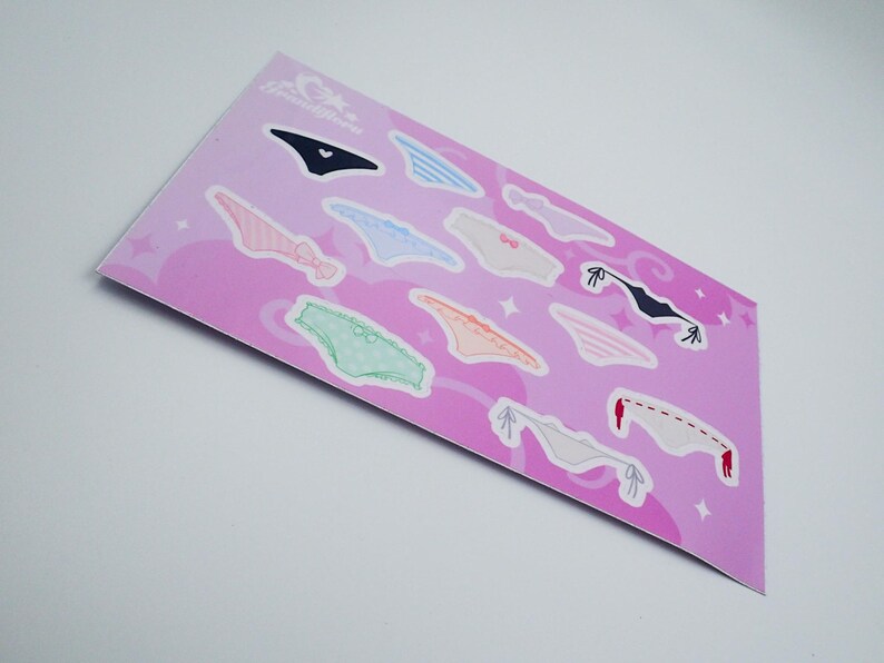 Hoja de calcomanías Kawaii Panty XL (brillante): calcomanía de vinilo ...