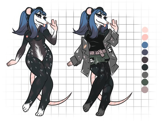 Adopt Me Opossum W Outfit Hi Res Chibi Ref Sheet - Etsy