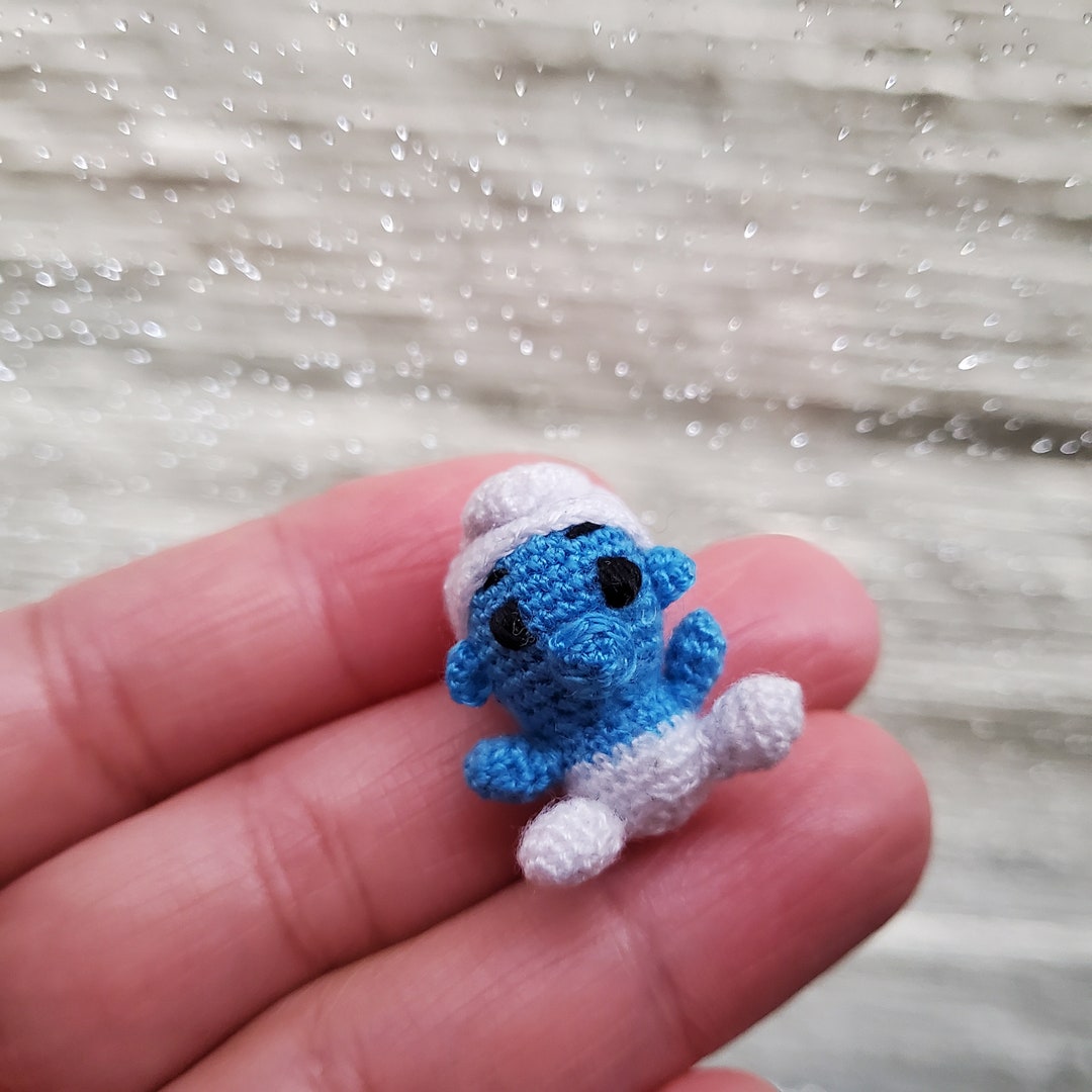 Miniature Smurf Stuffed Amigurumi Crocheted Plush Smurf Crochet Tiny ...