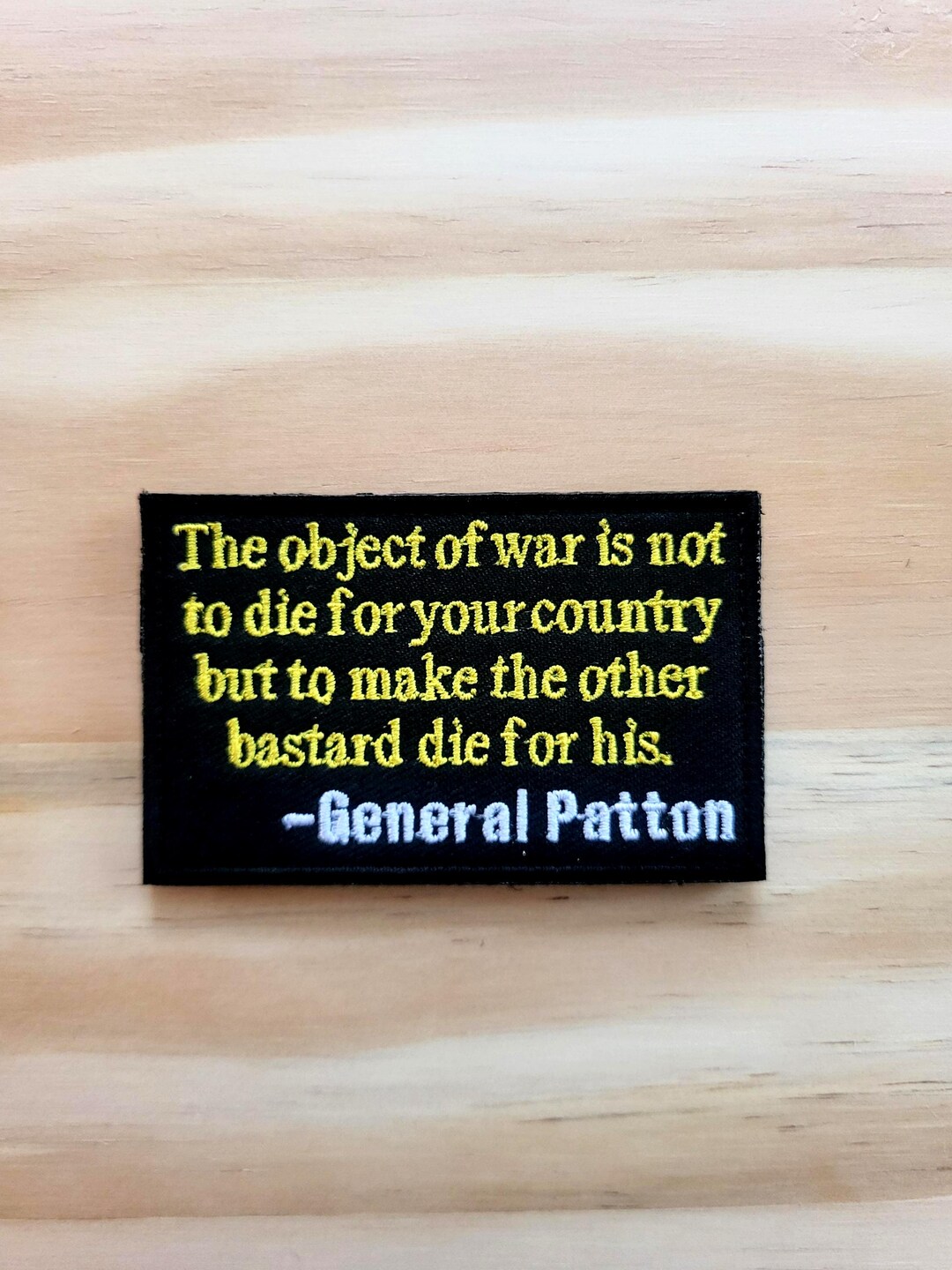 GENERAL PATTON Tactical Morale Patch Hook and Loop - Etsy