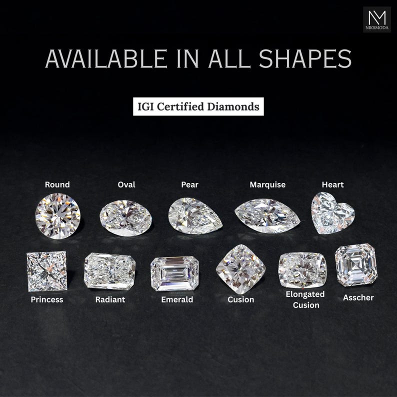 IGI Certified Round Cut Lab Grown Diamond / D-G Color VVS–VS1 Clarity ...