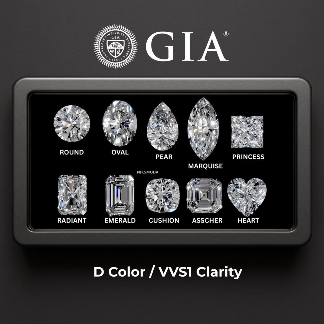Multi Shape GIA Certified Lab Grown Diamond / D Color VVS1 Clarity ...
