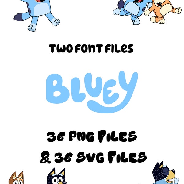 Bluey Letters Font - Etsy