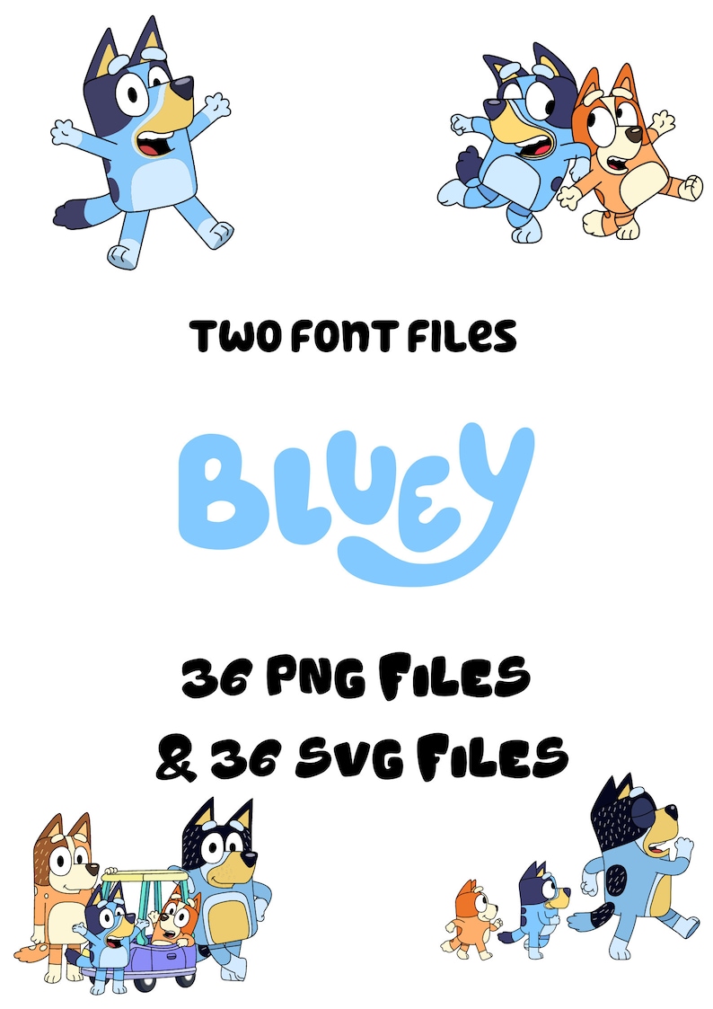 Bluey Font / Bluey / Font / PNG SVG / Letras y números / - Etsy México