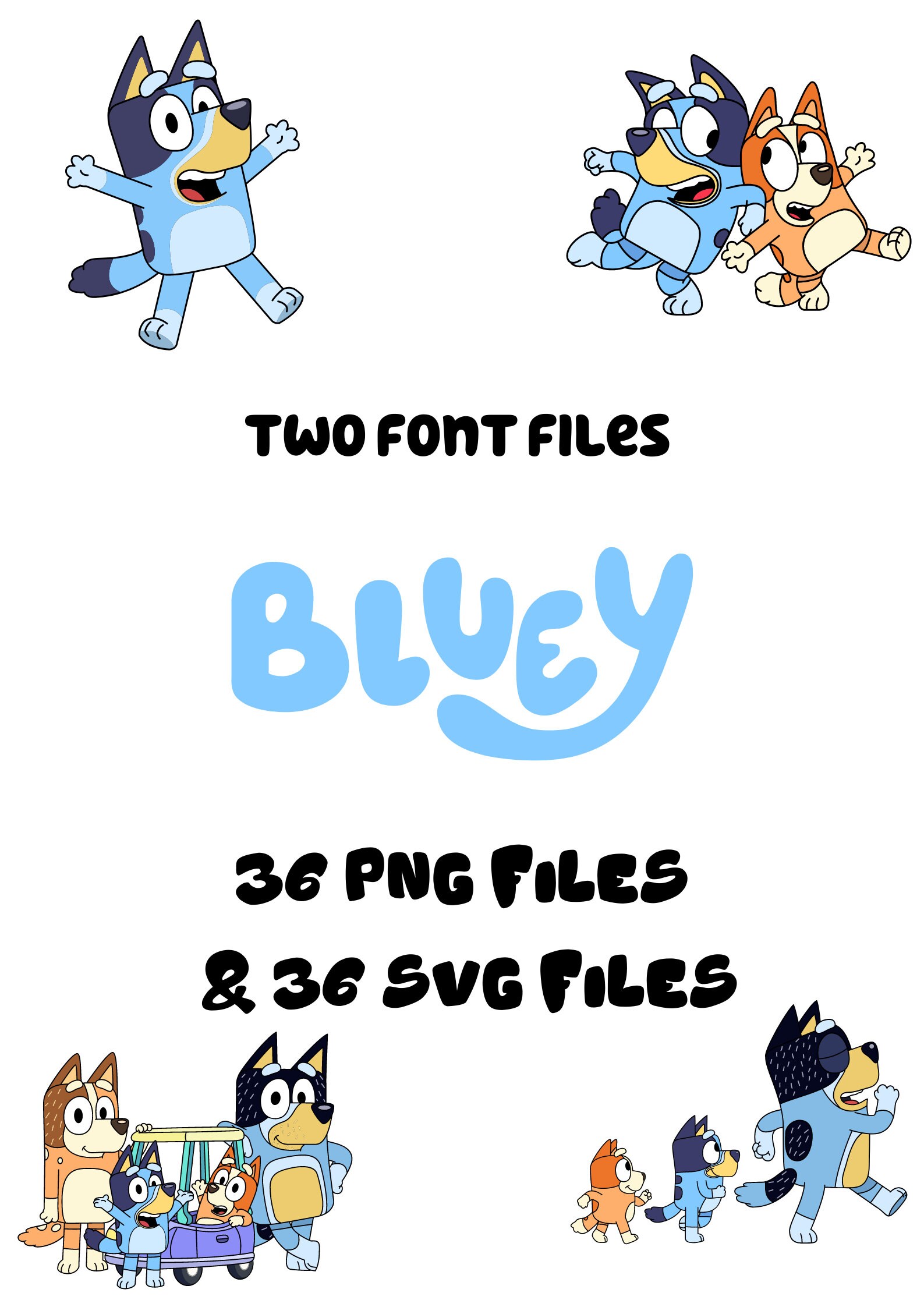 Bluey Font Bluey Font PNG SVG Letters & Numbers - Etsy Australia