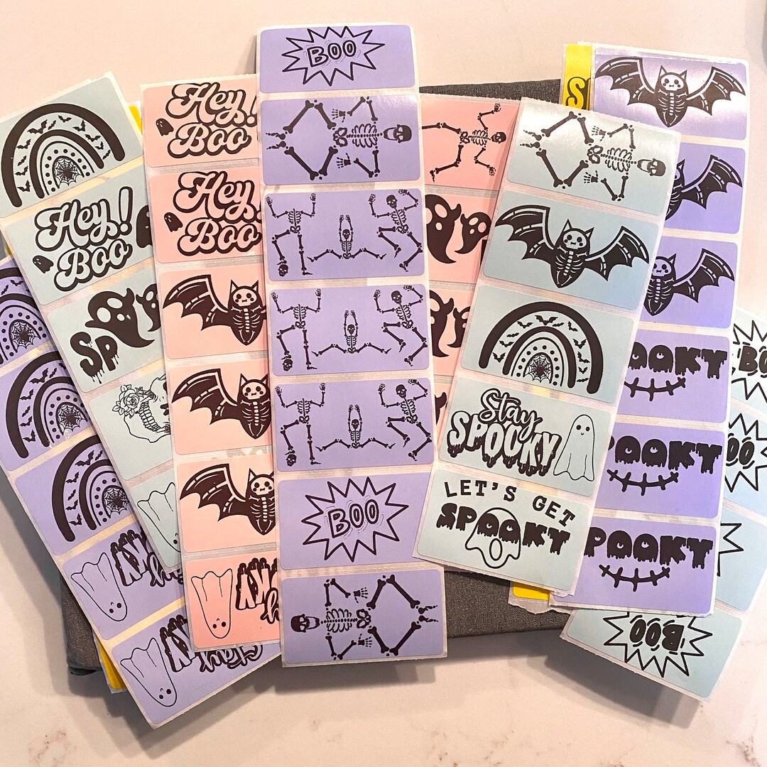 Customizable Spooky Halloween Thermal Stickers for Packaging - Etsy