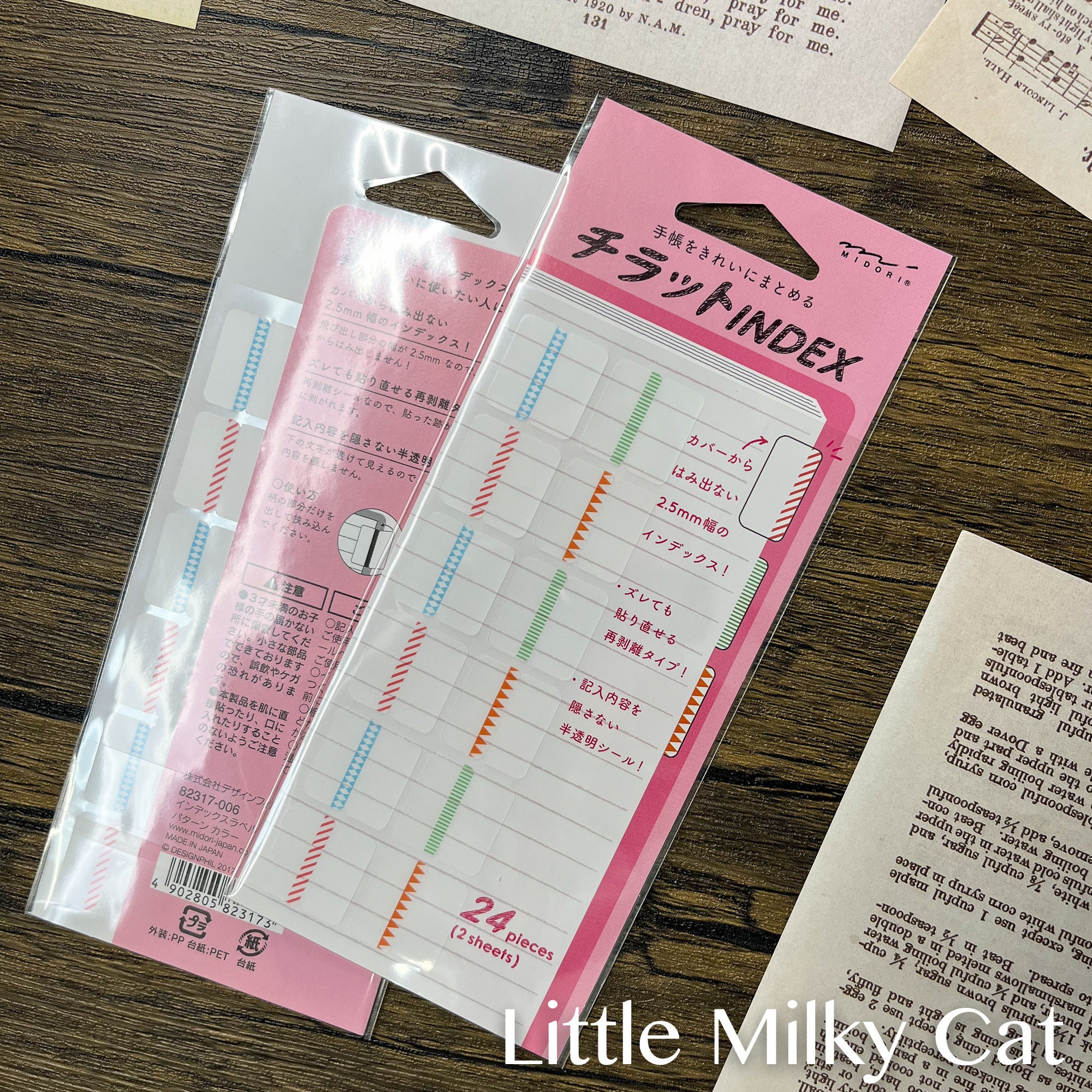 MIDORI Japan Index Tabs | Removable Semi-transparent Stickers - Etsy