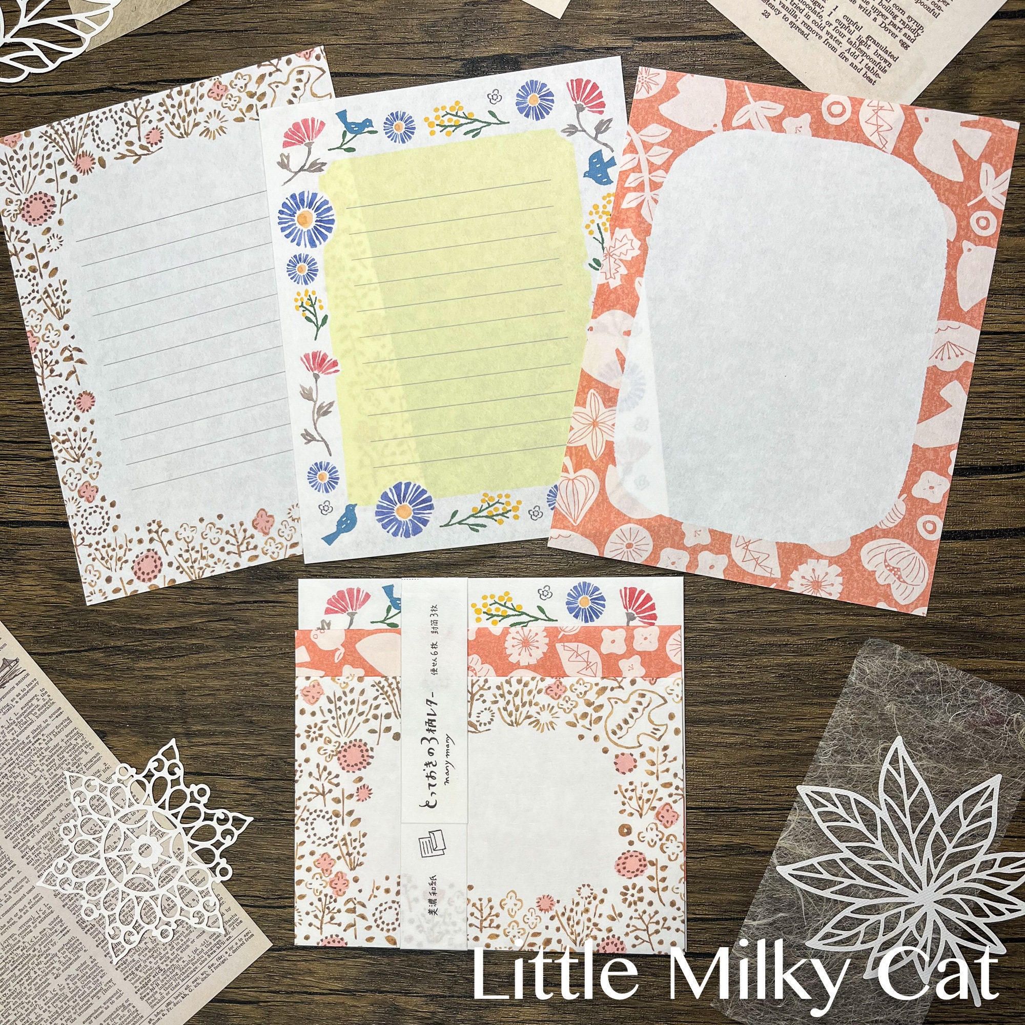 Japanese Special 3 Pattern Cute Letter Set Cute Writing Sheetswriting ...