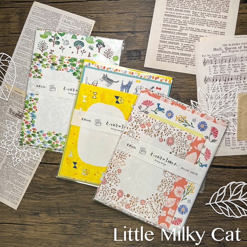 Japanese Special 3 Pattern Cute Letter Set Cute Writing - Etsy