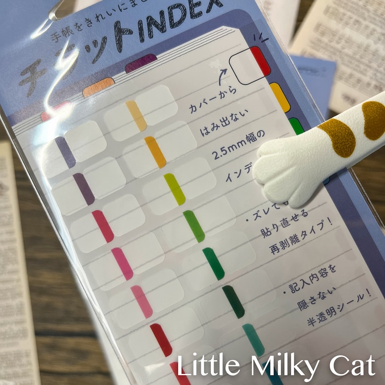 Japan Index Tabs Index Label Removable Sticker Semi-transparent Sticker ...