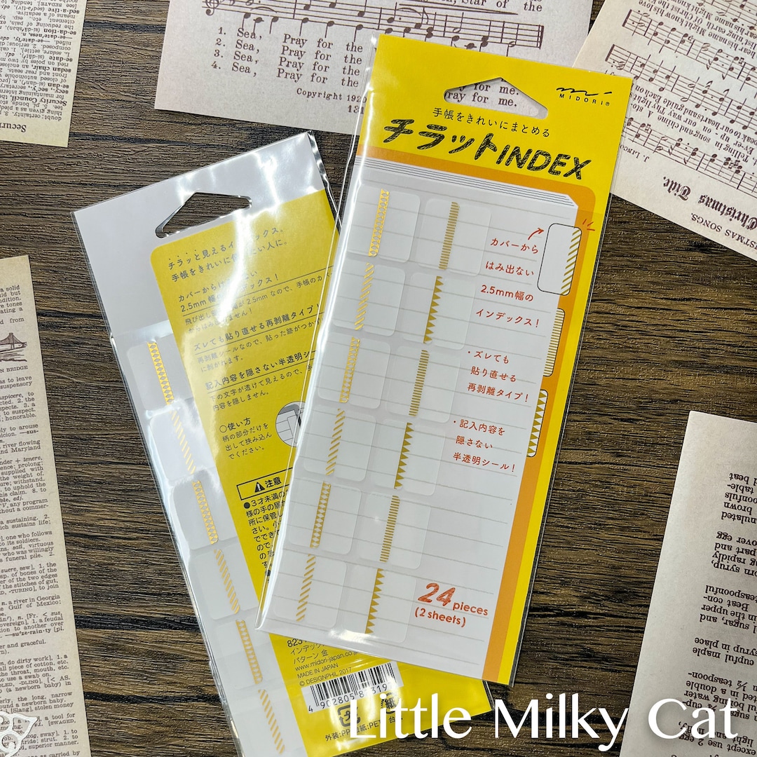 Japan Index Tabs Index Label Removable Sticker Semi-transparent Sticker ...