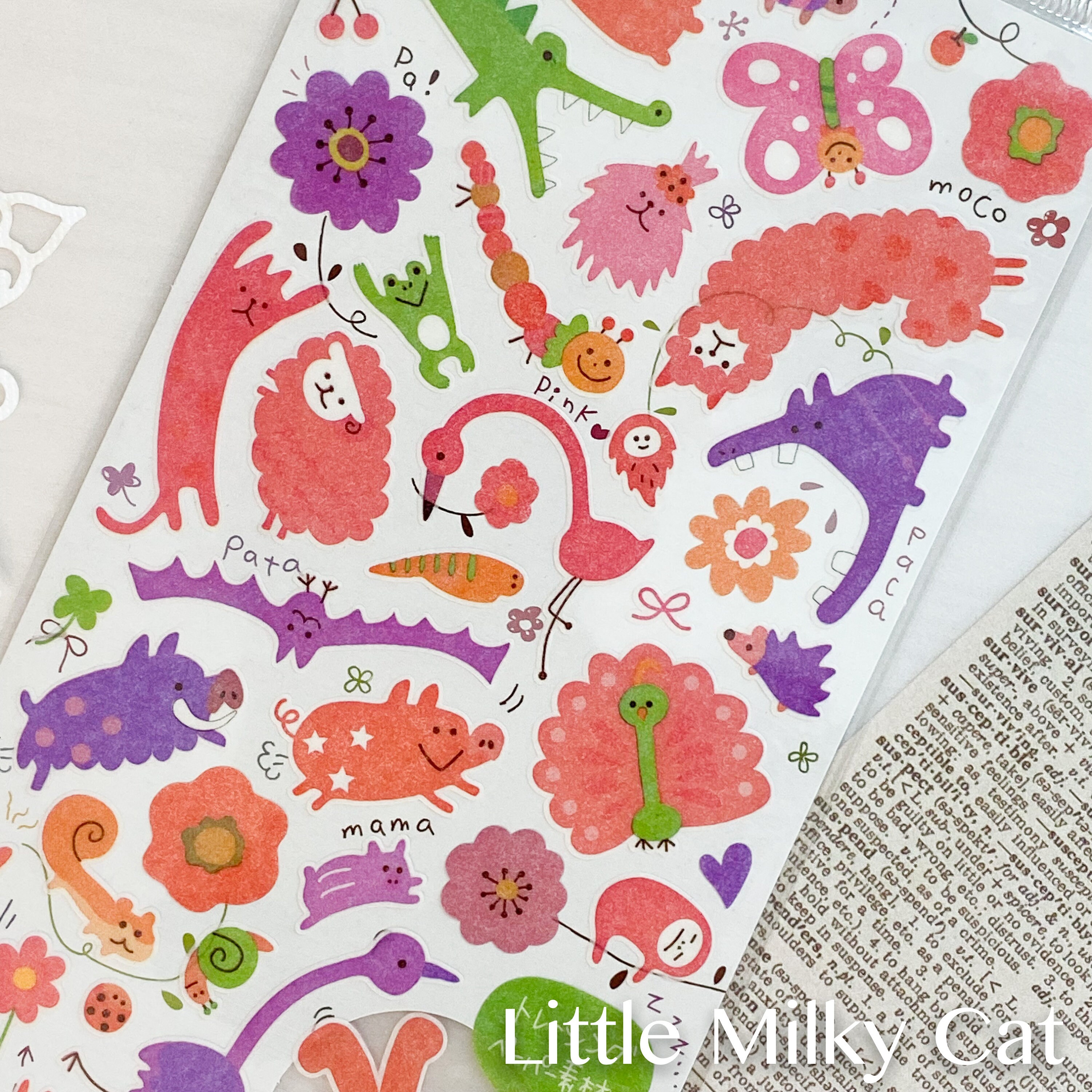 Japanese Kawaii Happy Animals Sticker MW Seal - Etsy