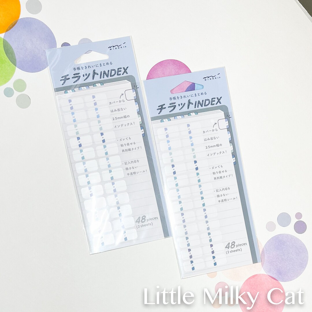 Japan Index Tabs Index Label Removable Sticker Semi-transparent Sticker ...