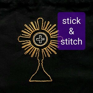 Monstrance Stick & Stitch Embroidery Pattern, Catholic Monstrance ...