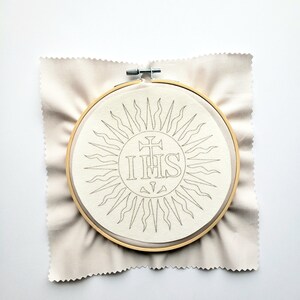Name of Jesus Embroidery Pattern, Jesus Stick and Stitch Design, IHS ...