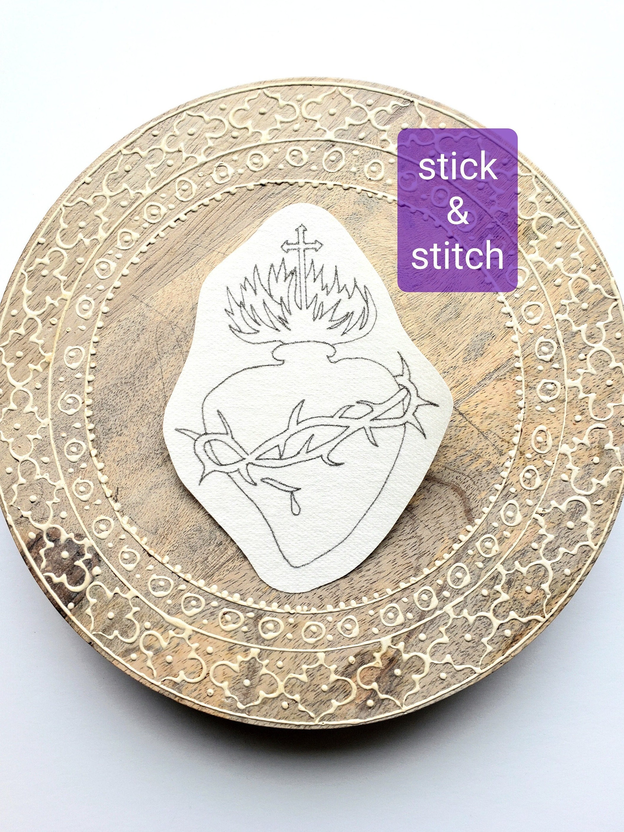 Sacred Heart of Jesus Embroidery Pattern: Catholic Stick & Stitch ...