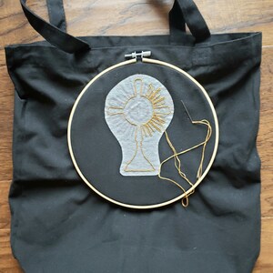 Monstrance Stick & Stitch Embroidery Pattern, Catholic Monstrance ...