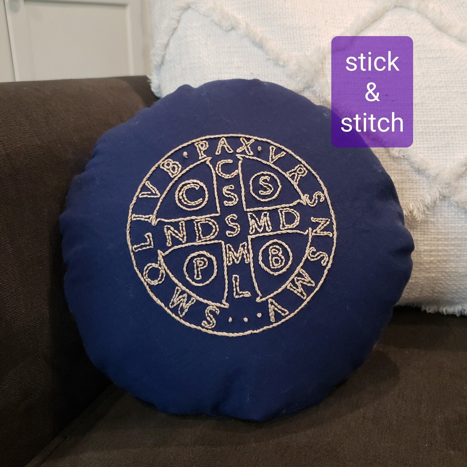 St. Benedict Medal Stick & Stitch Embroidery Design, Catholic ...