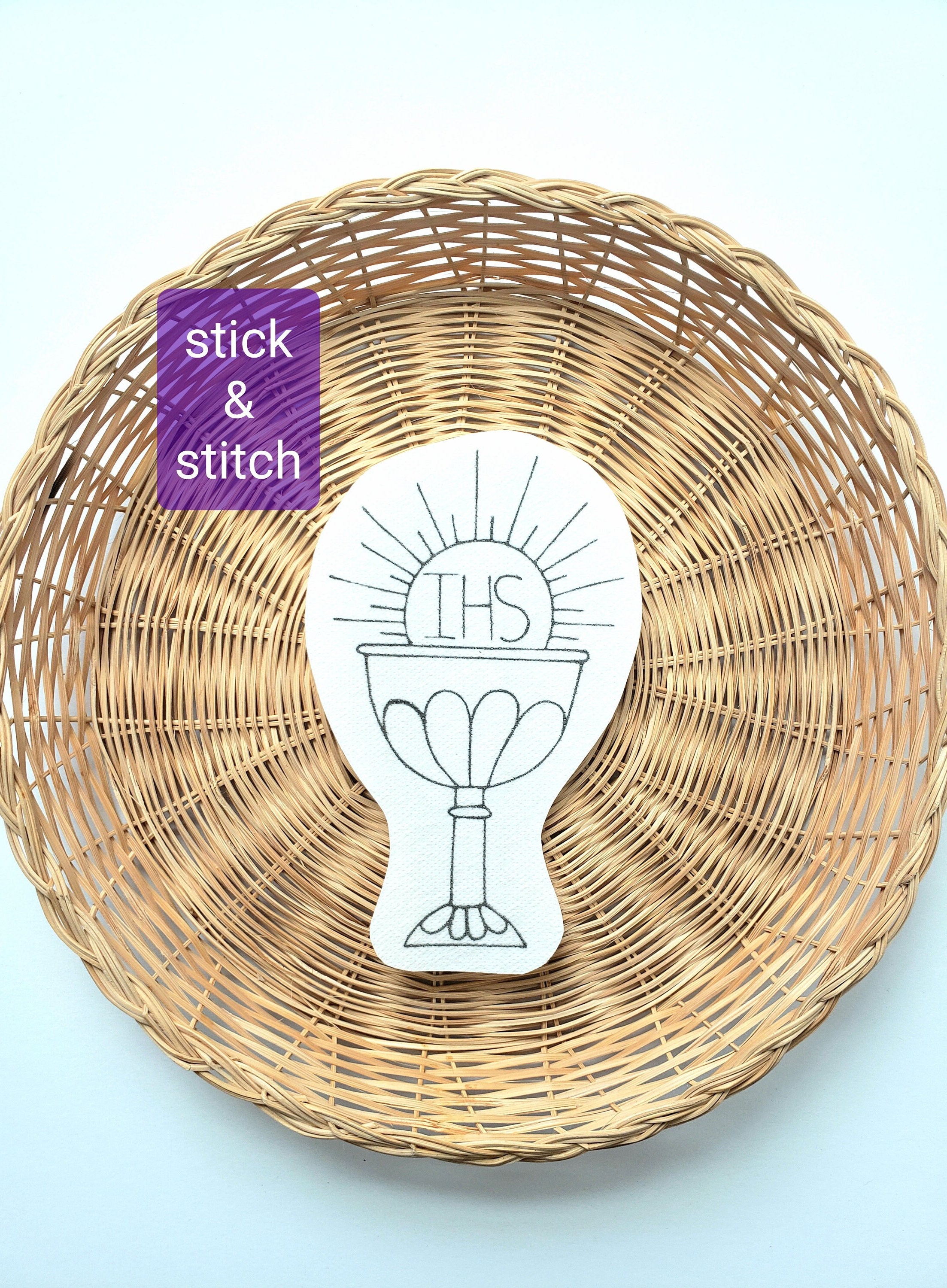 Chalice Stick & Stitch Embroidery Pattern: First Communion Design - Etsy