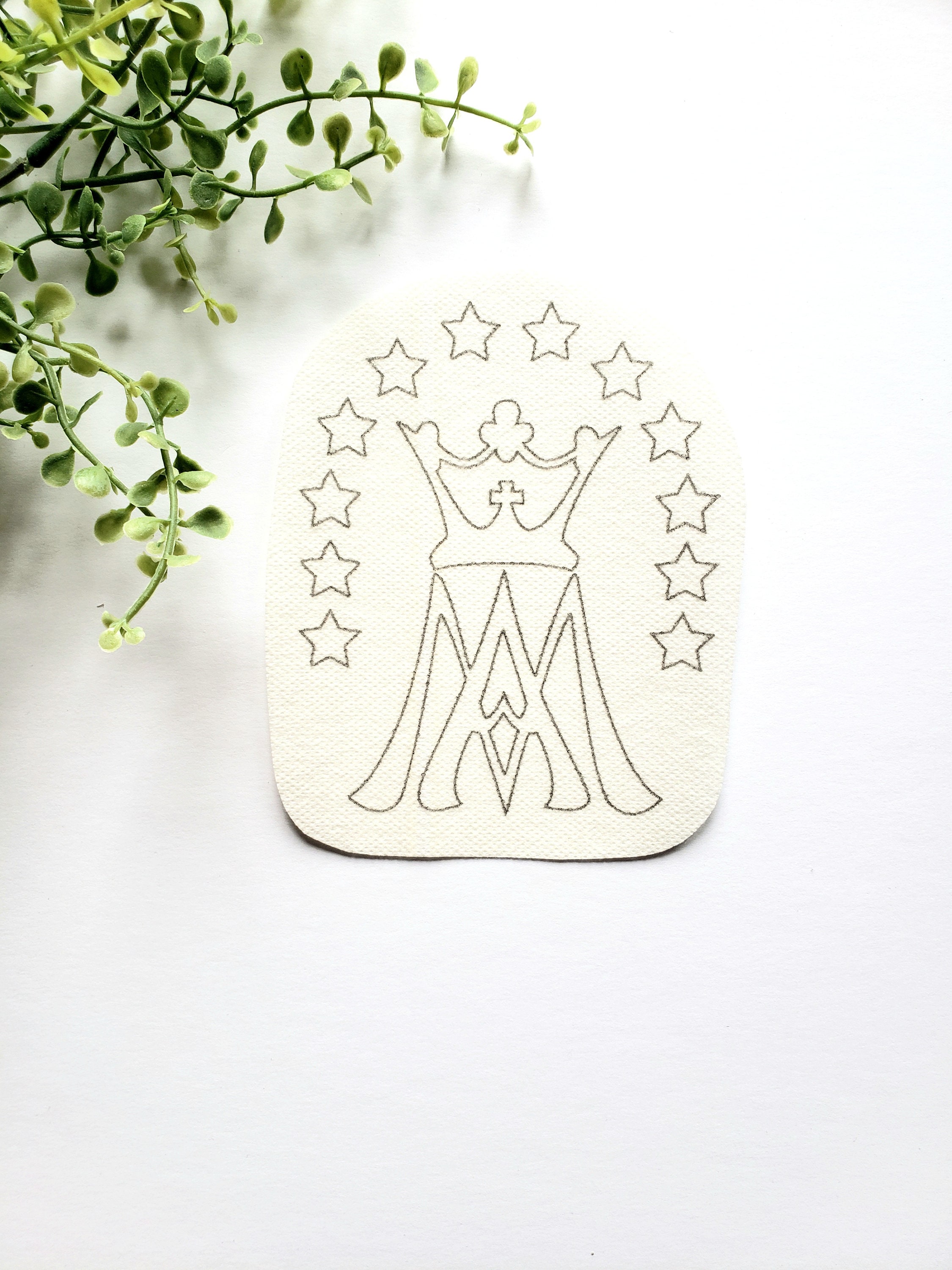 Marian Symbols Stick and Stitch Pack Catholic Embroidery - Etsy Canada