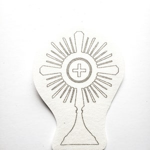 Monstrance Stick & Stitch Embroidery Pattern, Catholic Monstrance ...