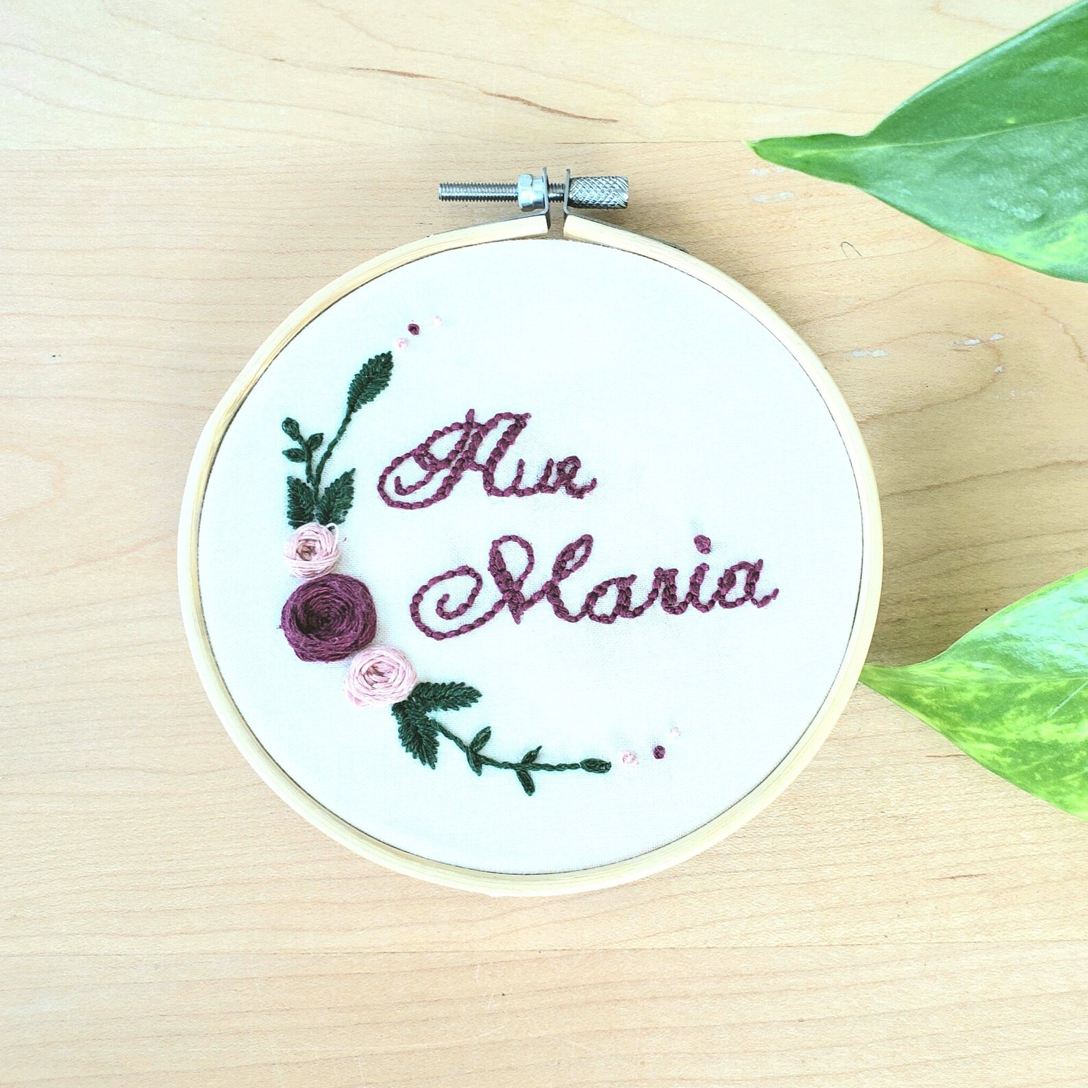 Ave Maria Embroidery Pattern PDF, Catholic Embroidery Design, Ave Maria ...