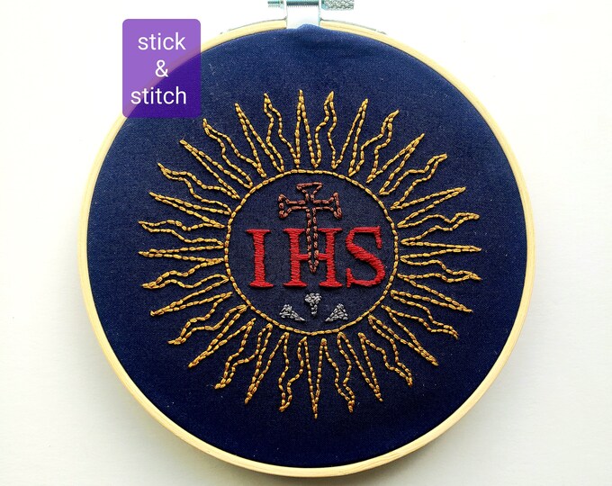 Marian Symbols Stick and Stitch Pack, Catholic Embroidery Designs, Our ...