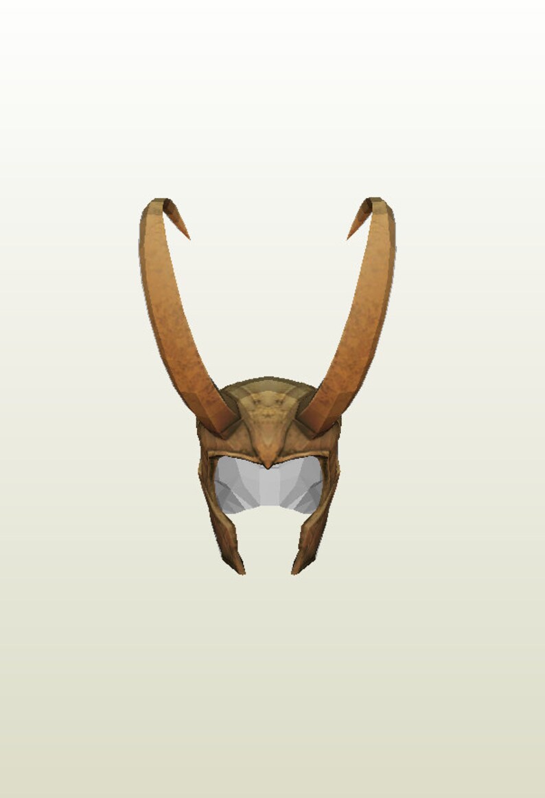 DIY Papercraft Halloween 3D Halloween Mask Low Poly Loki - Etsy