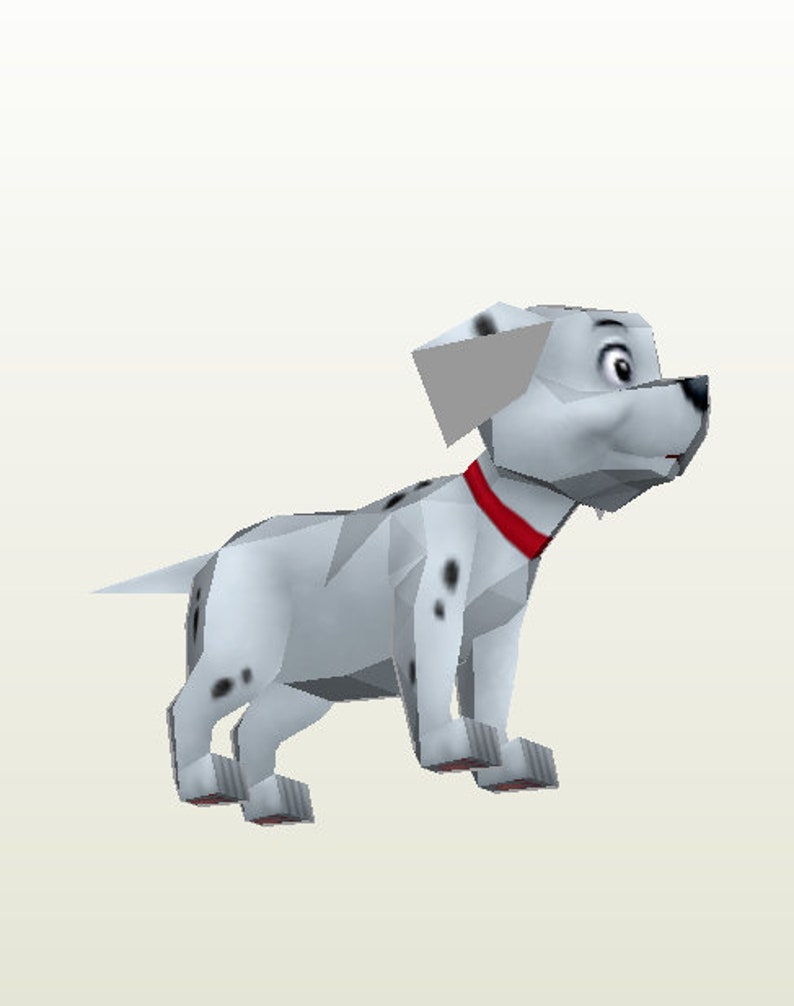 DIY Papercraft Dalmatian, 3D Room Decor, Low Poly, 3D Papercraft PDF ...