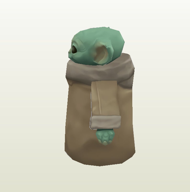 DIY Papercraft Baby Yoda 3D Room Decor Low Poly 3D - Etsy Australia