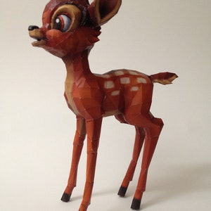 DIY Papercraft Bambi, 3D Room Decor, Low Poly, 3D Papercraft PDF ...