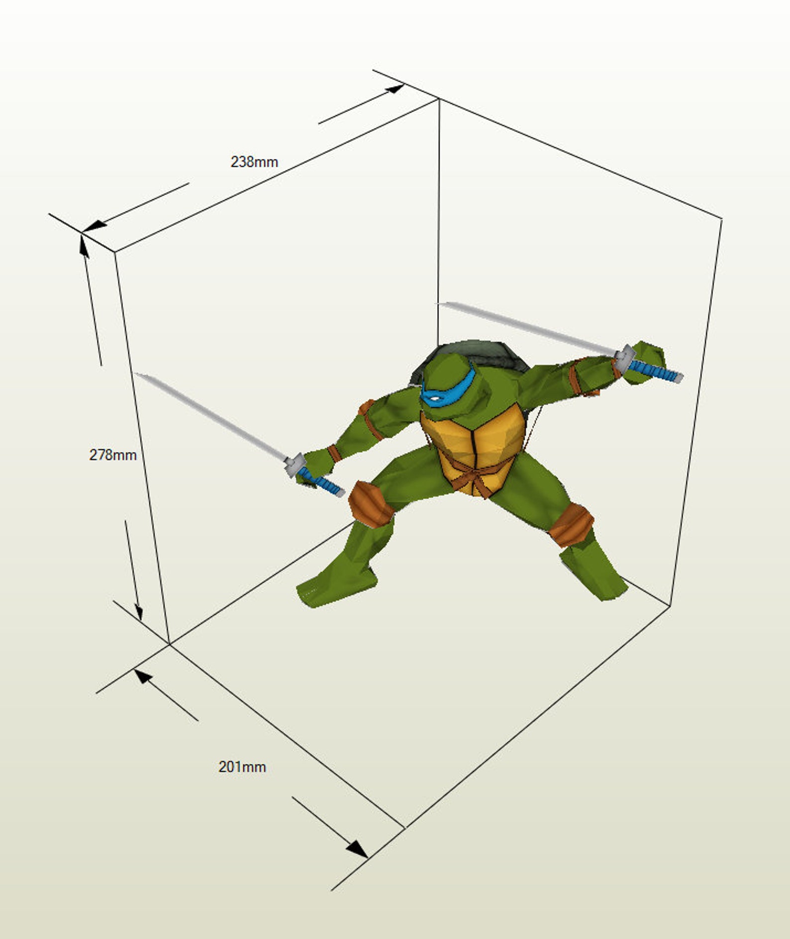 DIY Papercraft Leonardo, 3D Room Decor, Low Poly, 3D Papercraft PDF ...