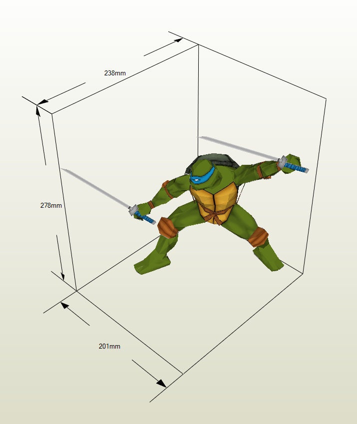 DIY Papercraft Leonardo, 3D Room Decor, Low Poly, 3D Papercraft PDF ...