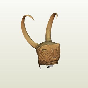 DIY Papercraft Halloween 3D Halloween Mask Low Poly Loki - Etsy