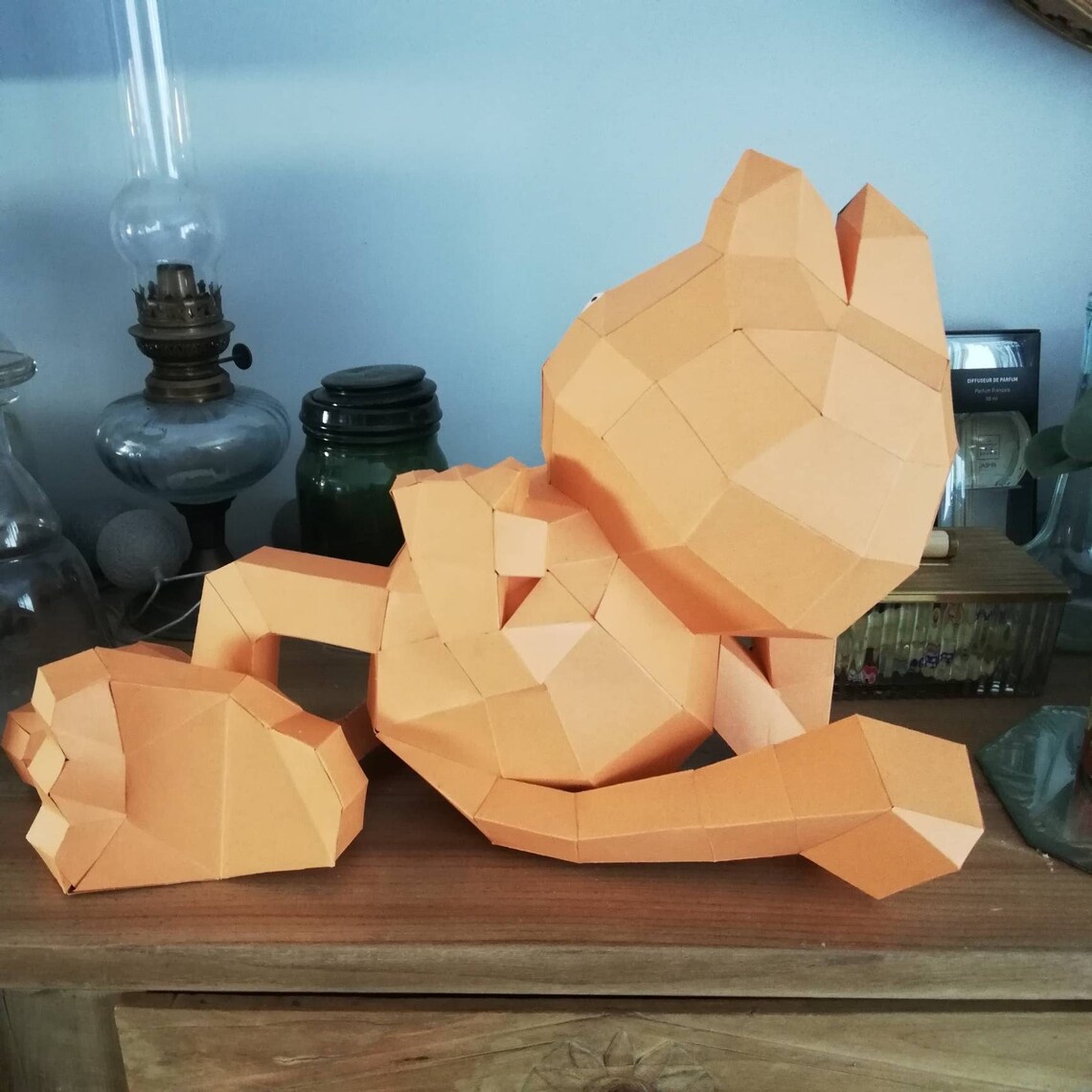 DIY Papercraft Garfield, Décor de salle 3D, Low Poly, 3D Papercraft PDF ...