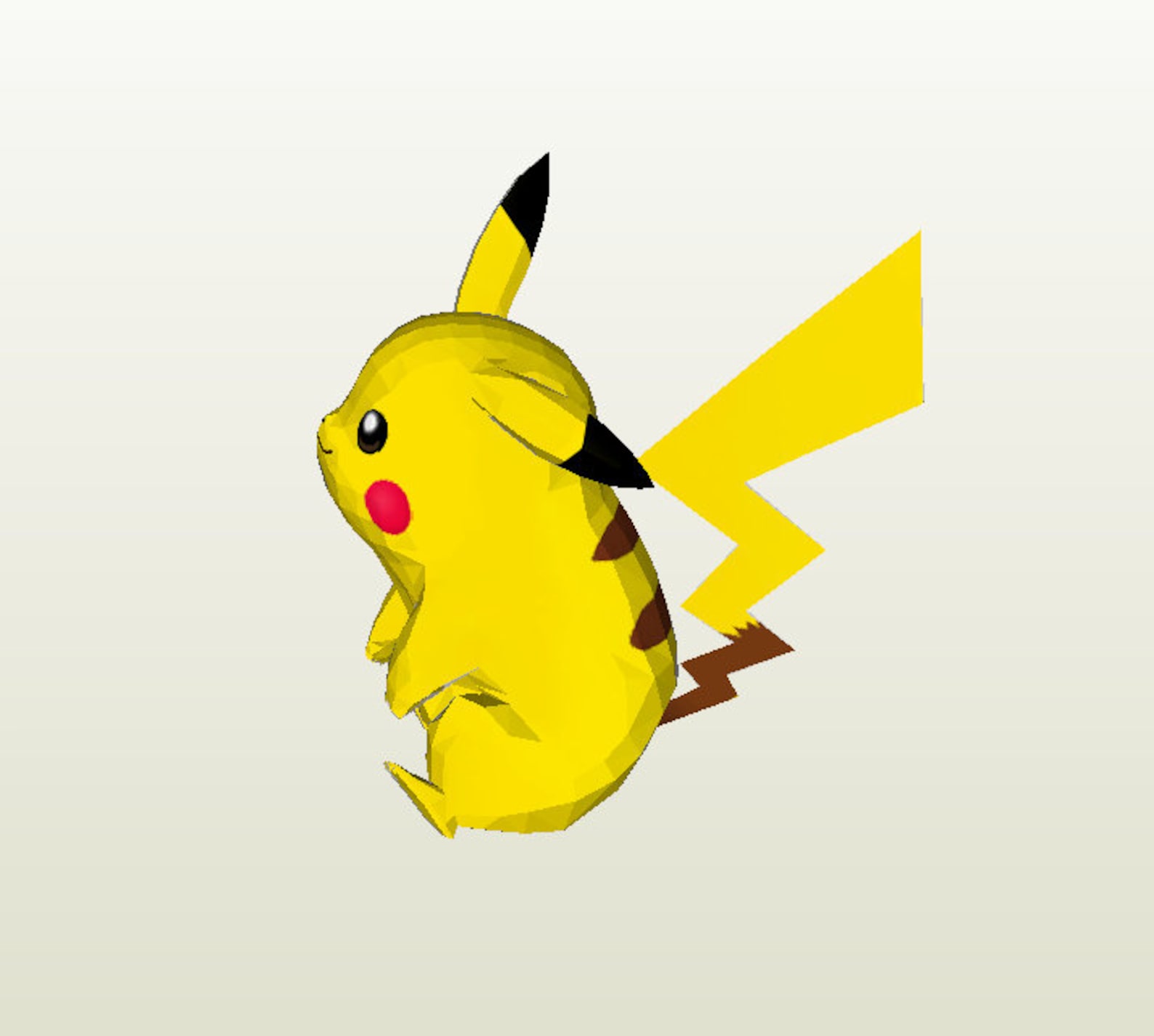 DIY Papercraft Pikachu, 3D Room Decor, Low Poly, 3D Papercraft PDF ...