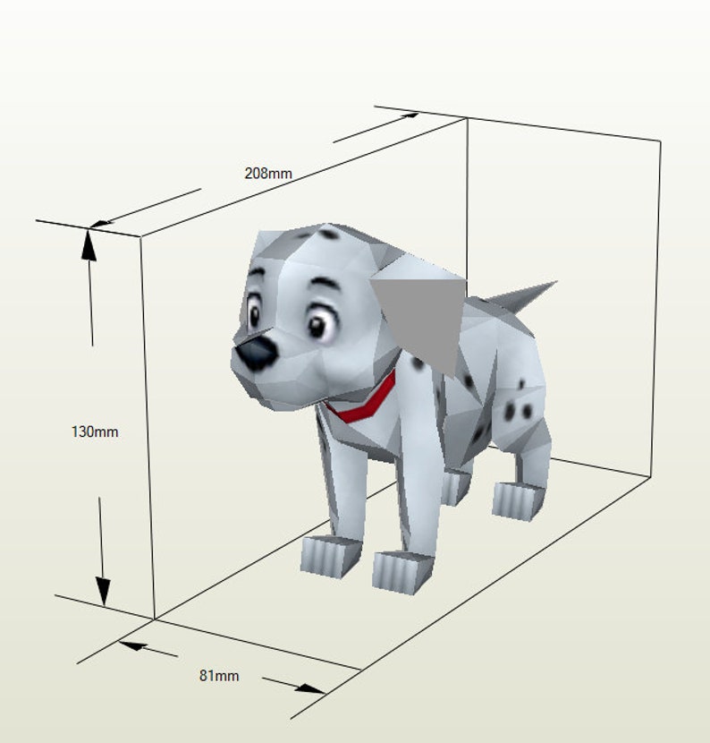 DIY Papercraft Dalmatian, 3D Room Decor, Low Poly, 3D Papercraft PDF ...