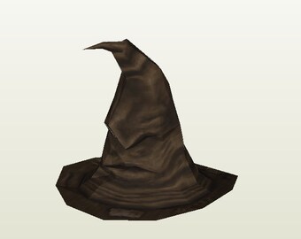 Witch Hat Papercraft 3D DIY Low Poly Paper Crafts Halloween Costume ...