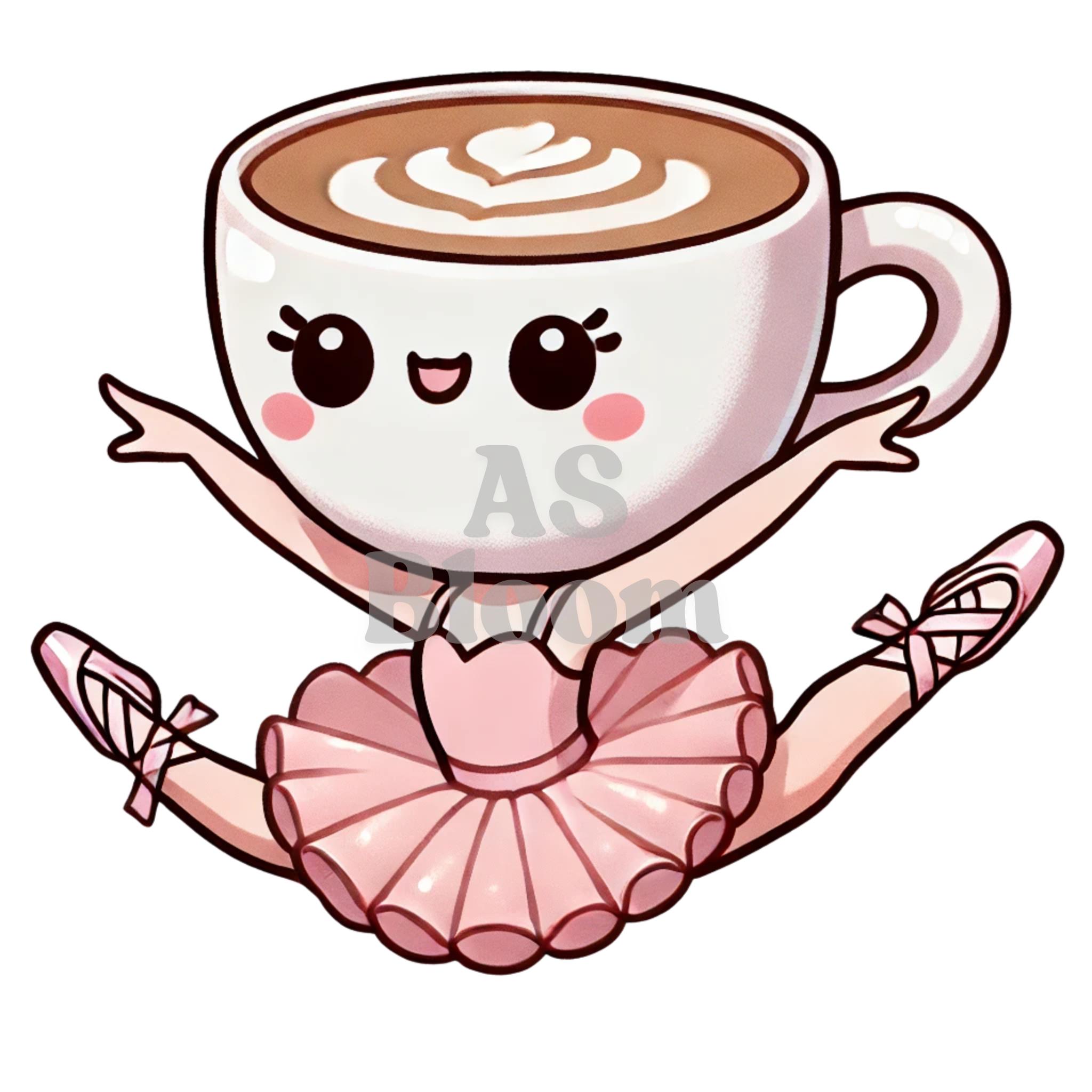 Ballerina Cappuccina Clipart: Funny Coffee Ballet Girl Meme (PNG SVG ...