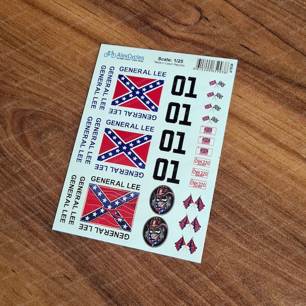 General Lee Water Decals - Etsy
