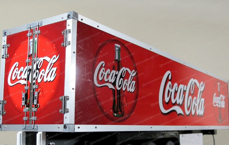 Tamiya Trailer 56302 Bottles Coca Cola 2-axle 1:14 Scale Laminated Side ...